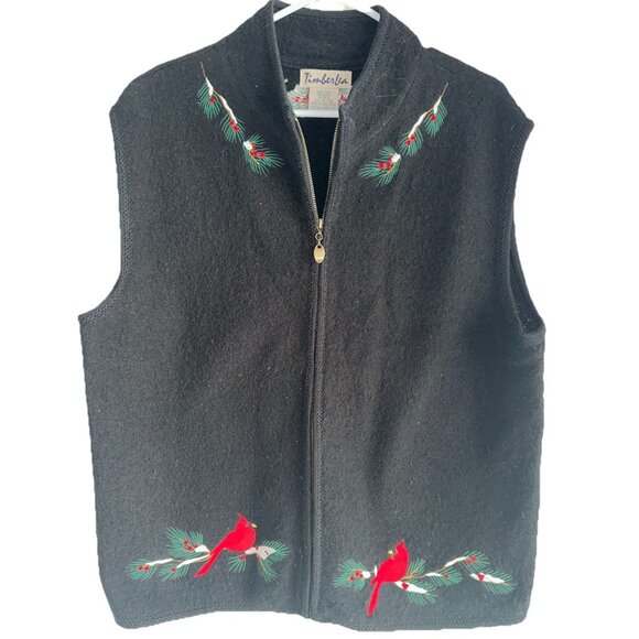 Timberlea | Jackets & Coats | Vtg Timberlea 0 Wool Vest Sz Xl Black ...